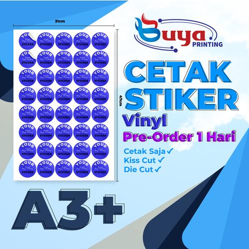 Jual Print | Cetak Sticker A3+ Stiker VINIL / STIKER VINYL - PO 3 Hari ...