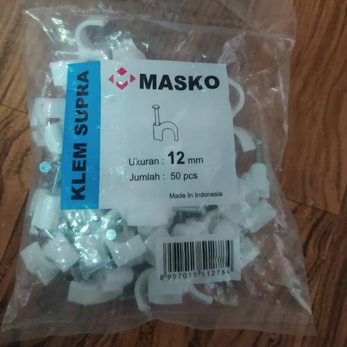Jual Klem Kabel Listrik 12 mm Klem Paku Beton Klem Supra Masko Isi 50 ...
