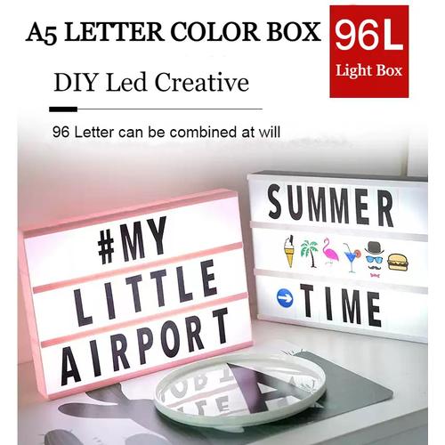 Jual Lampu Display Huruf Led / Letter Light Box A5 DIY Cinema board ...