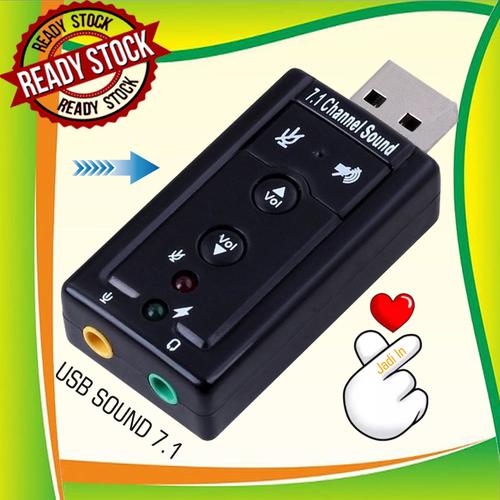 Jual SOUNDCARD USB 7.1 / USB Sound Card 7.1 channel sound Adapter ...