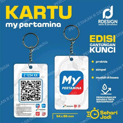 Jual CETAK KARTU BARCODE MY PERTAMINA (MODEL GANTUNGAN KUNCI) - Kota Tasikmalaya - PERCETAKAN R ...