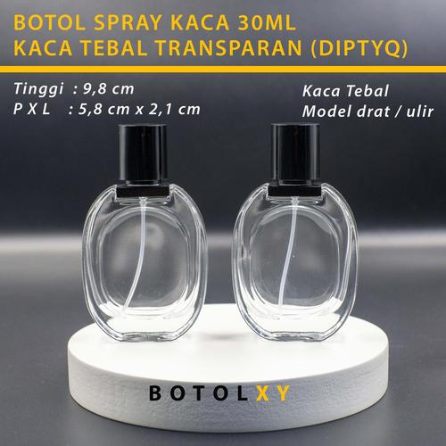 Jual Botol Parfum 30ml Spray Kaca BENING TRANSPARAN Oval Isi Ulang ...