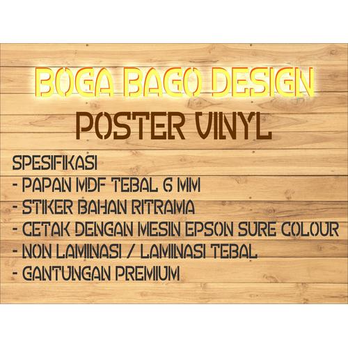 Jual DESIGN POSTER PREMIUM HIASAN DINDING 20 X 40 CM - NON LAMINASI ...