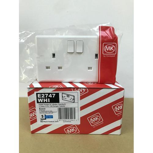 Jual MK Stop Kontak Double 13A Switch Wall Socket Dinding Outlet ...