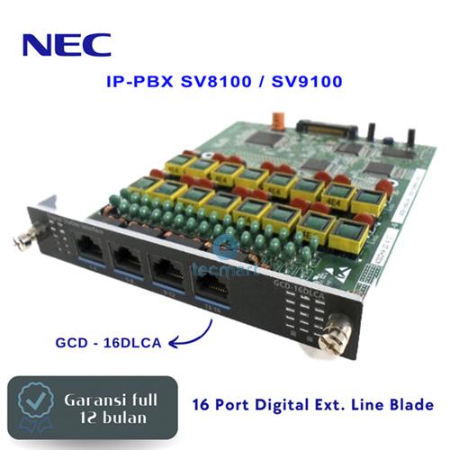 Jual NEC GCD-16DLCA 16 Port Digital Extension Line Blade NEC SV9100 ...