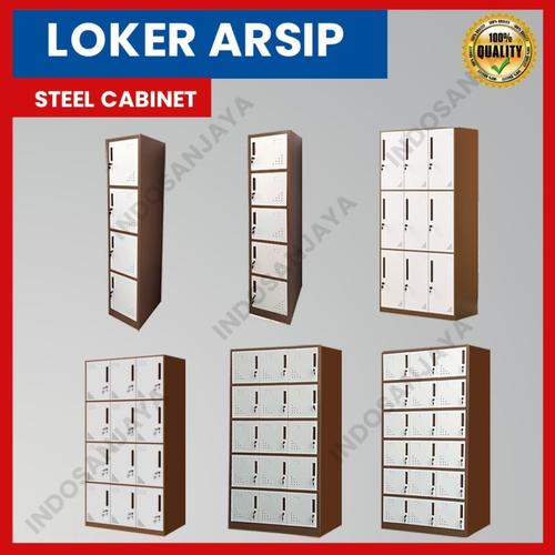Jual Loker Besi - Lemari Locker Besi 2 - 4 Pintu 1 Baris, Coklat - Kota ...