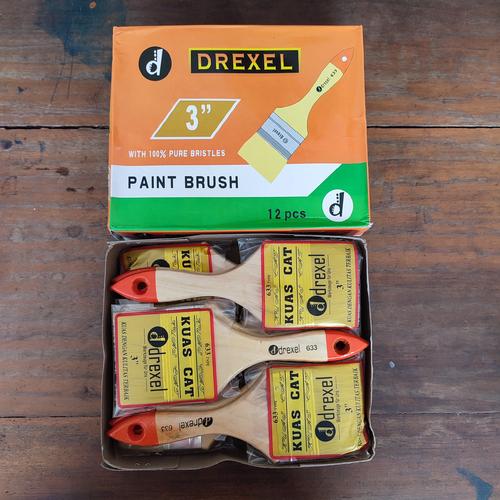 Jual Per Lusin Kuas Besar Drexel 3" inch Kuas Cat Tembok Kayu Besi ...