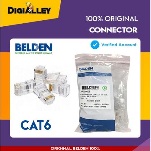 Jual Konektor Belden Modular Plug RJ45 UTP Cat 6e Cat6 AP700008 Box ...