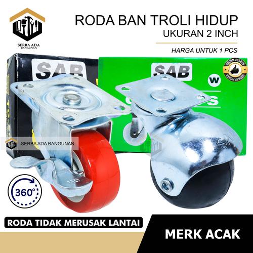 Jual Roda Caster Nylon Merah 2 Inch Ban Hidup Kastor Troli Etalase ...