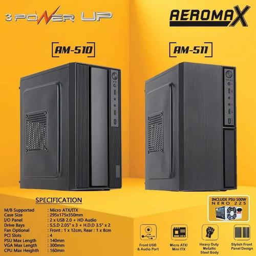 Jual Casing PC Office 3Power Up AEROMAX AM-510 AM-511 include PSU 500W - AM-510 - Kab. Banyumas ...