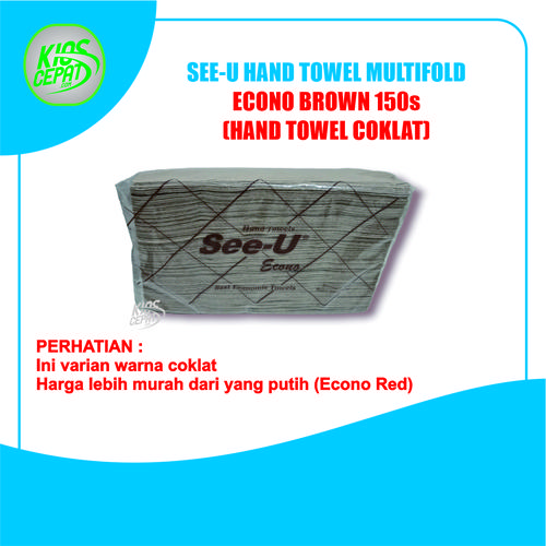 Promo Tissue SEE-U HAND TOWEL Multifold ECONO BROWN 150s (HAND TOWEL ...