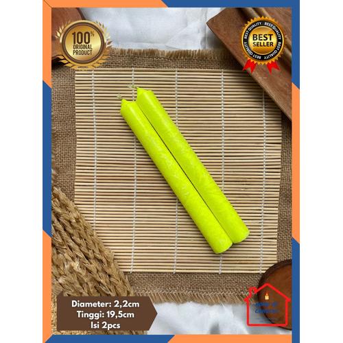 Jual Lilin Marmer Batang Kuning Marble Kristal Candle 2pcs - Jakarta ...
