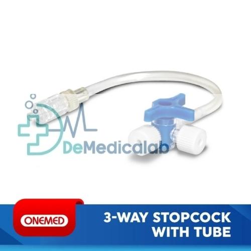 Jual Three Way Stopcock merk OneMed with Tube / 3 Way Stopcock One Med ...