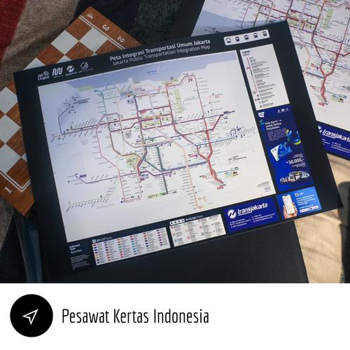 Jual Peta Transportasi Jakarta/Transjakarta/KRL/BRT Bus, A3, Art Paper ...