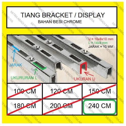 Jual Tiang Bracket 240 cm Rel Bracket Tiang Rel Breket Display - Kota ...