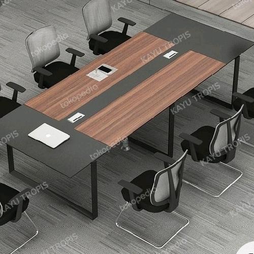Promo Meja kantor meeting kayu Mahoni ukuran 100*75*300cm - Kab ...