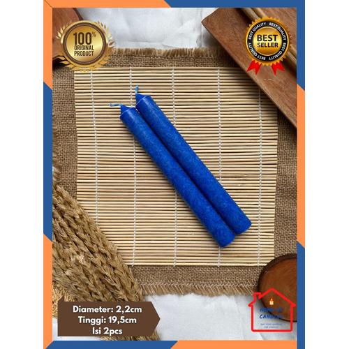 Jual Lilin Marmer Batang Biru Marble Kristal Candle 2pcs - Jakarta ...