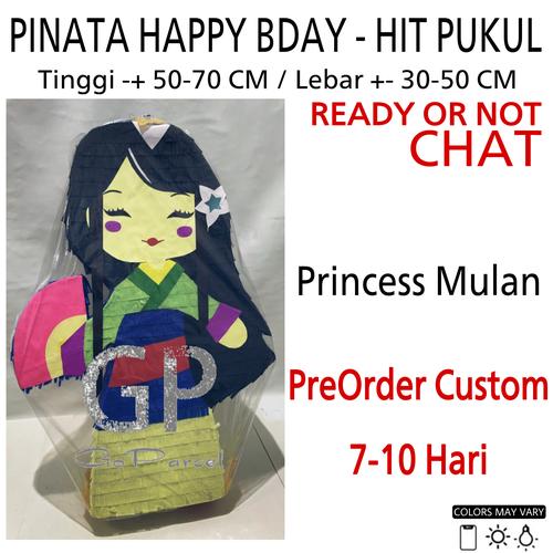 Jual PINATA ULANG TAHUN (mulan) PINATA HAPPY BIRTHDAY GRAB - GOJEK ONLY ...