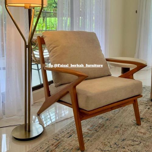 Jual Sofa singel minimalis kayu jati,sofa scandinavian sofa teras kayu ...