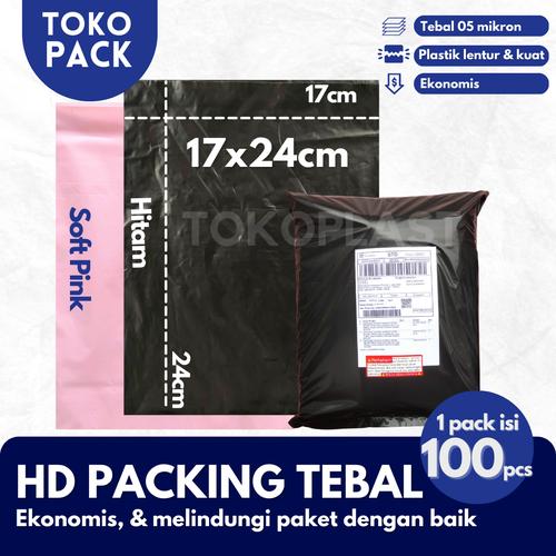 Jual PLASTIK ONLINE SHOP 17x24 PLASTIK PAKING PACKING ISI 100 HD HITAM ...