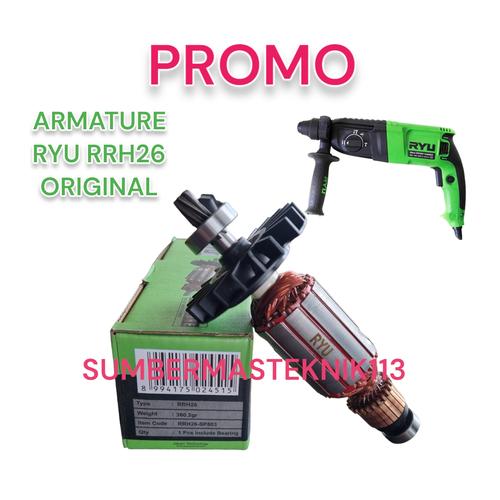 Jual ARMATURE RYU RRH26 ANGKER ROTARY HAMMER RYU RRH 26 ORIGINAL ...