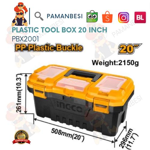 Jual TOOL BOX TOOLBOX KOTAK PERKAKAS 2 TINGKAT PLASTIK PP 20" INGCO ...