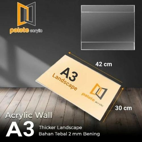 Jual ACRYLIC/AKRILIK WALL A3 LANDSCAPE/ THICKER/ AKRILIK DINDING BROSUR ...