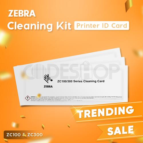 Jual CLEANING KIT ID CARD PRINTER ZEBRA ZC100 / ZC 300 PEMBERSIH ID ...