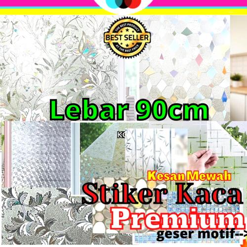 Jual STIKER KACA SUNBLAST KACA MOZAIK BURAM HITAM PUTIH SALUR BUNGA ...