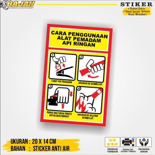 Jual stiker label cara penggunaan Apar / Label cara pakai Apar - 30 x ...