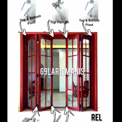 Jual REL FOLDING DOOR 2 ARAH SET 4DAUN (2:2), REL 3 METER - Jakarta ...