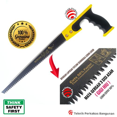 Jual Gergaji kayu runcing lancip kompas 14 inch teflon/Handsaw 50GKCM obeng kembang - Jakarta ...