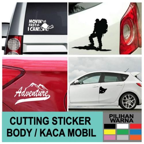 Jual Stiker Kaca Body Mobil Unik Lucu Cutting Sticker Turtle Moving ...