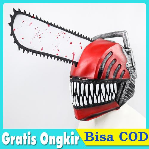 Jual Helm Chainsaw Man Mask Rubber Helmet Denji Topeng Cosplay - Kota ...