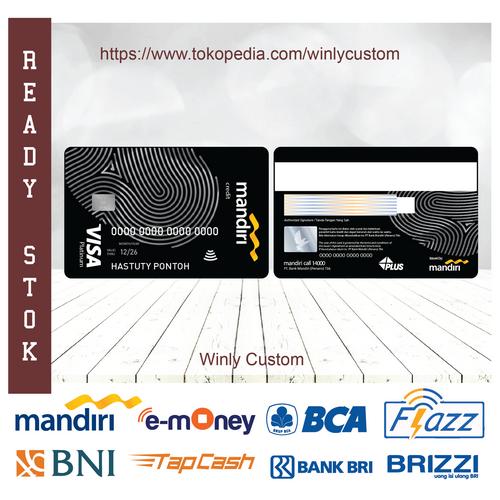 Jual E-MONEY ETOLL DESIGN DEBIT MANDIRI BLACK 26 MANDIRI BCA BNI BRI ...