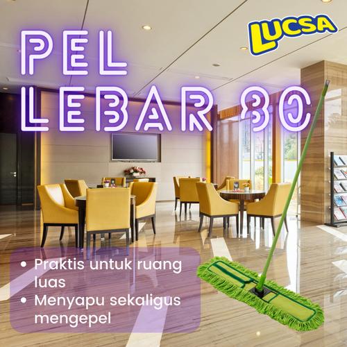 Jual Pel Lebar 80cm Alat Pel Sapu Lantai Lobby Set Dust Mop Lucsa LM ...