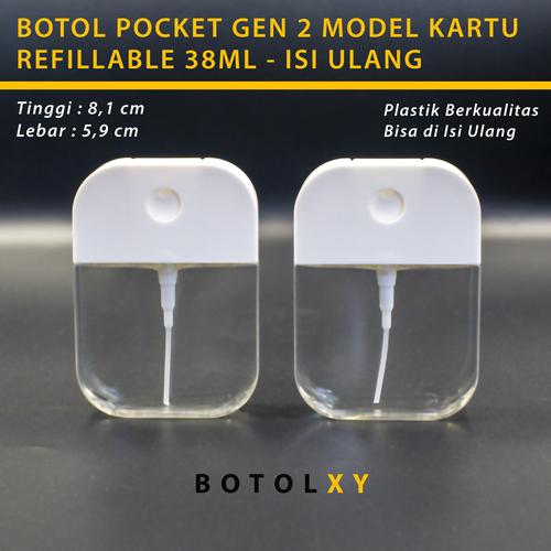 Jual Botol Spray Kotak 38ml Pocket Card Plastik Hand Sanitizer Parfum ...