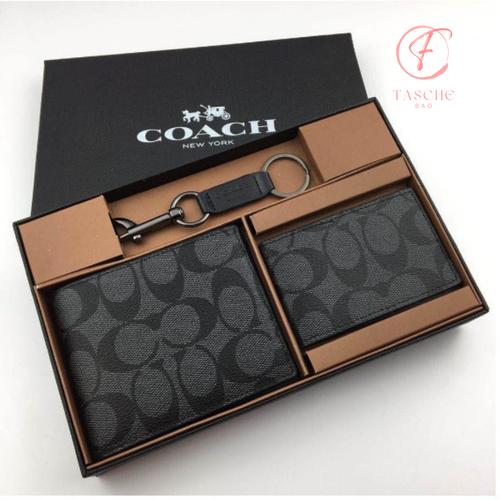 Jual WALLET CH 74993 FOR MEN'S BLACK SIGNATURE + KEYCHAIN SHORT WALLET ...