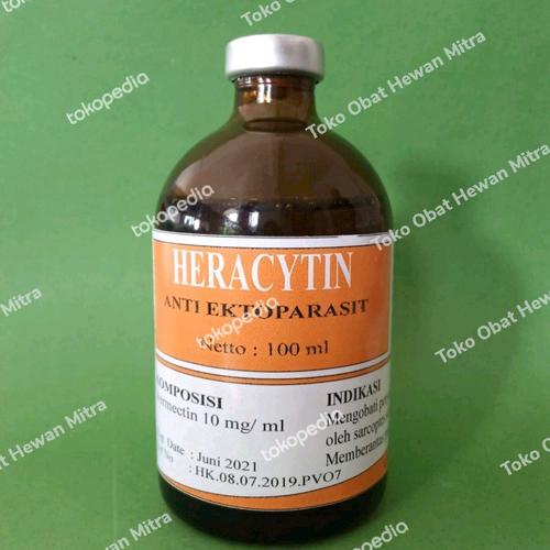 Jual Heracytin 100ml/Anti Ektoparasit/Kuris/Scabies/Demodex pada hewan ...