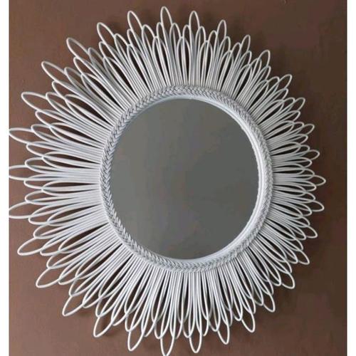 Jual Cermin Cantik Aesthetic Mirror Kaca Rotan - Full Putih - Jakarta ...
