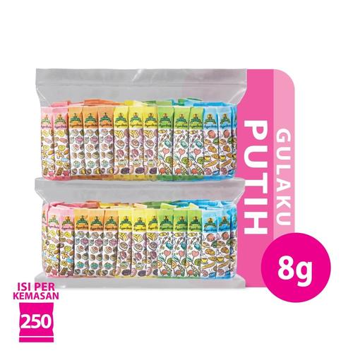 Jual GULAKU Sugar Sticks Gula Stik 8gr Refill ( 125 sachets / 250 ...