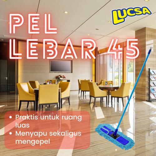 Promo Pel Lebar 45cm Alat Pel Sapu Lantai Lobby Set Dust Mop Lucsa LM ...