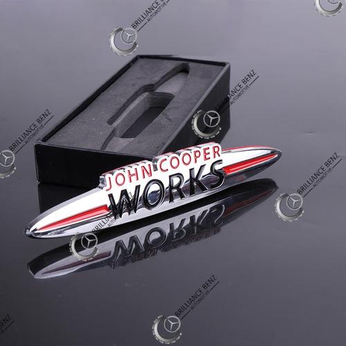 Jual EMBLEM BADGE MINI COOPER JOHN COOPER WORKS STICKER METAL CHROME ...
