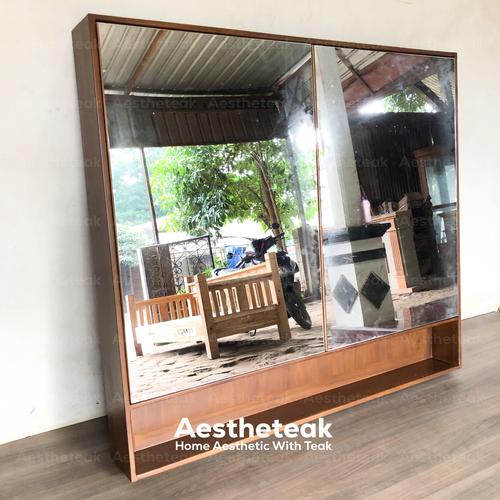Jual CABINET CERMIN WASTAFEL KAMAR MANDI MINIMALIS BESAR 2 PINTU KAYU ...