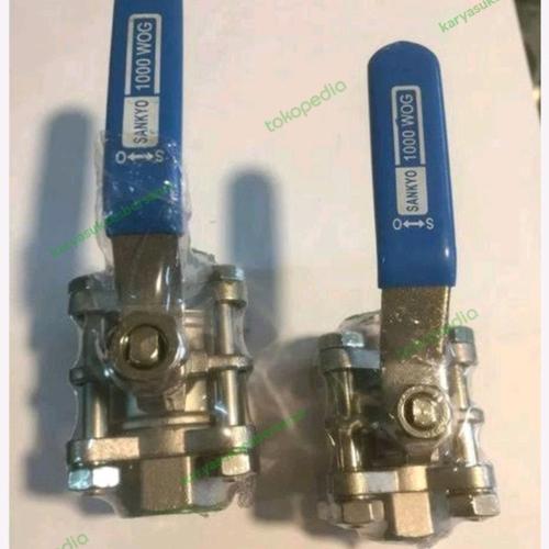 Jual ball valve sankyo model 3PC ukuran 1/2" inch - Jakarta Barat ...