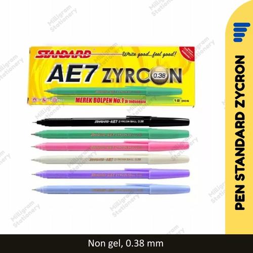 Jual Pulpen Standard AE7 Zycron/ Ballpoint 0.38 mm/ LUSIN - Jakarta ...