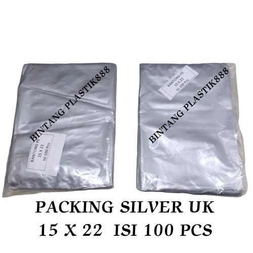 Jual PLASTIK PACKING SILVER UK 15X22,KANTONG PLASTIK PACKING, PLASTIK ...