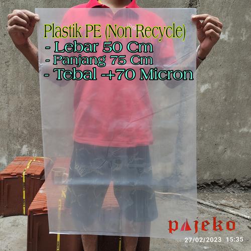 Jual Kantong Plastik PE Bening 50 x 75 Cm Tebal 70 Micron , Plastik Bening - 50x75 tebal 50 ...