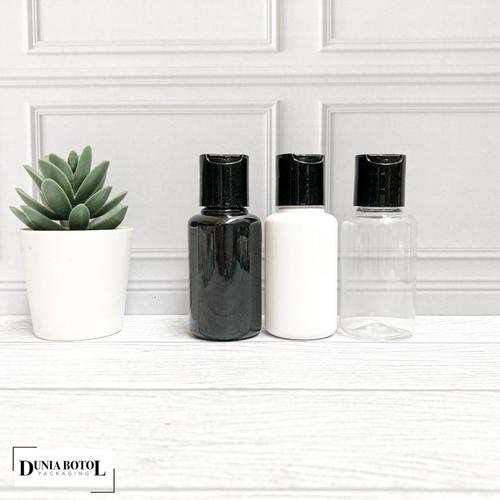 Jual Botol Presstop Hitam 70ml Tubular Plastik Packaging DB - Putih ...