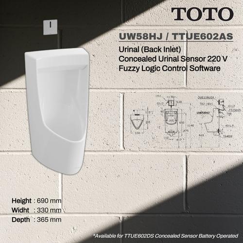 Jual Urinal Sensor TOTO UW58HJ Urinal TOTO Sensor Full Set (Automatic ...